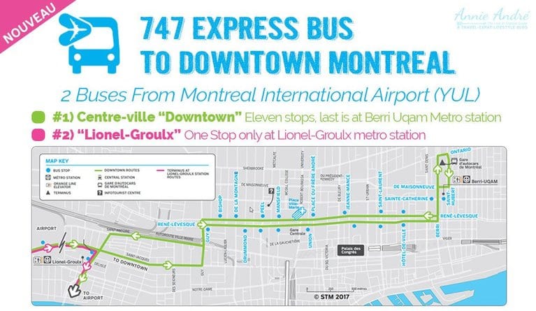 Taking the 747 Express Bus: How To Get To Downtown Montreal From the ...