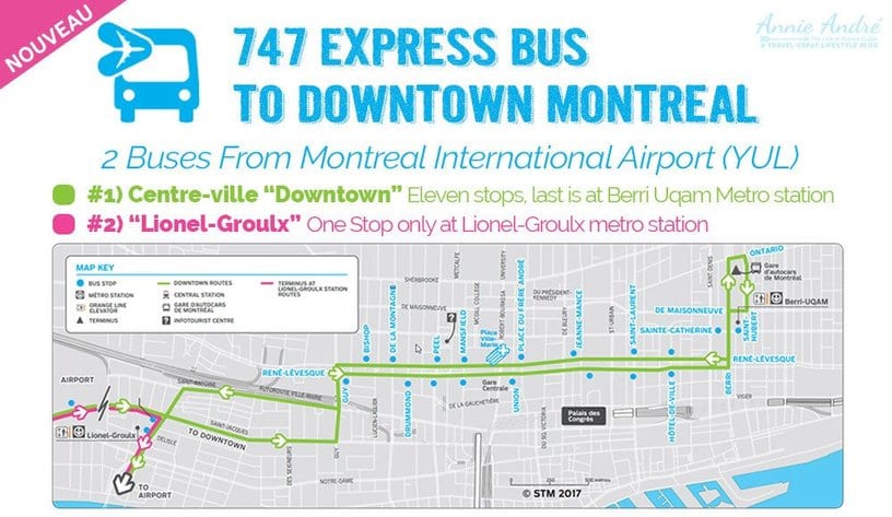 Taking the 747 Express Bus: How To Get To Downtown Montreal From the ...