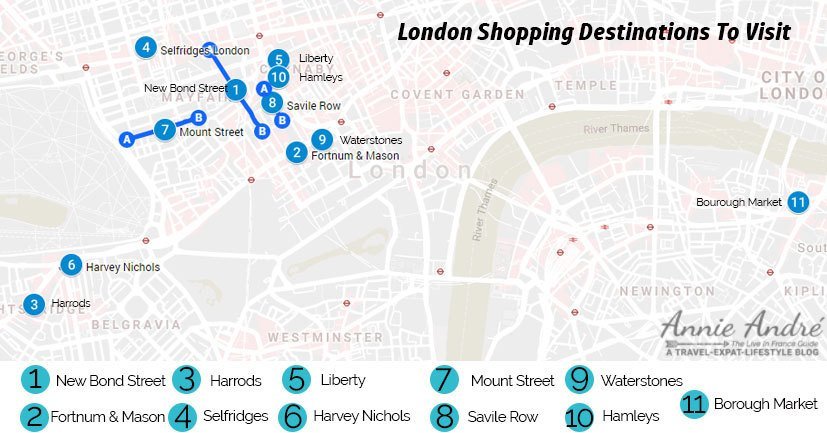 Best London shopping streets & shops that tourists love