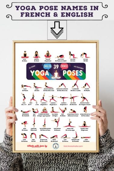 Yoga In French: 39 Yoga Poses In French and English: Printable PDF