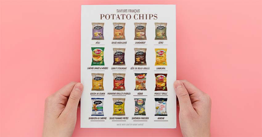 French Chips: 28 Unusual potato chip flavours only in France